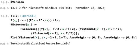 recursion v 13 2 gives terminatedevaluation[ recursionlimit ] on code