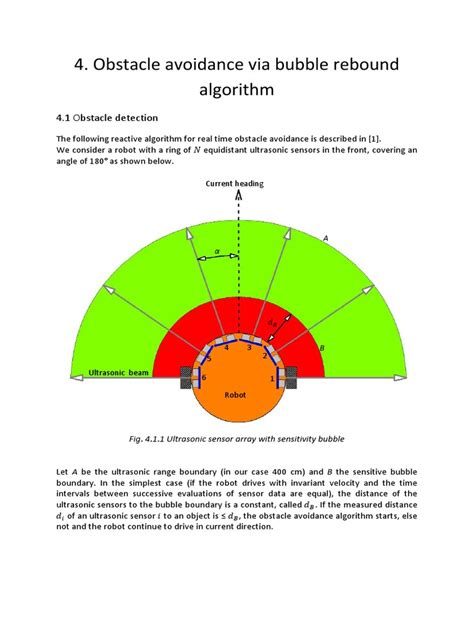 Obstacle Avoidance Via Bubble Rebound Algorithm Pdf Mean Ultrasound