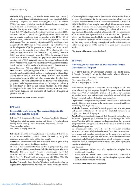 Pdf Reviewing The Consistency Of Dissociative Identity Disorder A