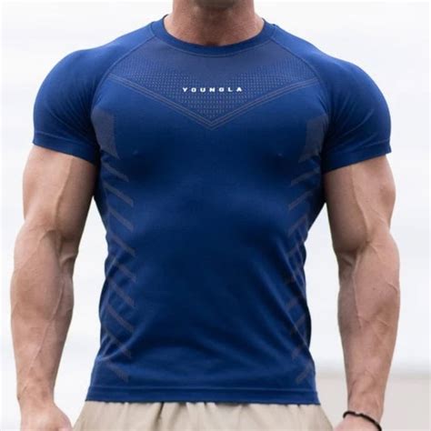 Youngla Shirts Young La Superhero Compression Shirt Blue Poshmark