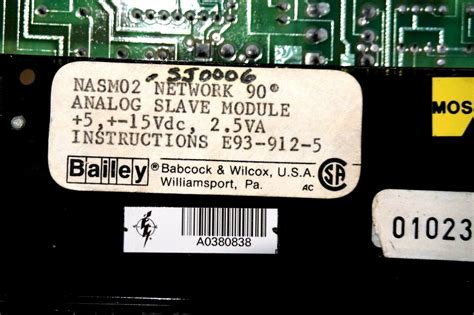 REPAIRED BAILEY CONTROLS NASM ANALOG SLAVE MODULE NASM SB Industrial Supply Inc