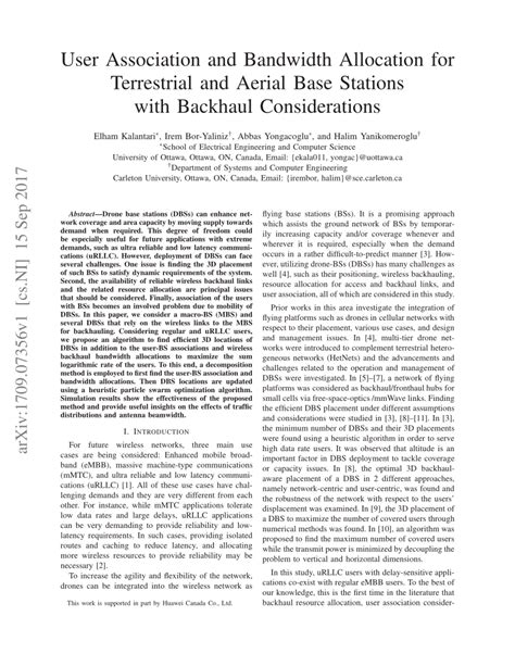 Pdf User Association And Bandwidth Allocation For Terrestrial And
