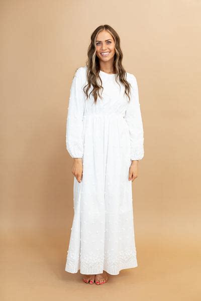 Bonnie Eyelet Temple Dress Brooklyn Blush