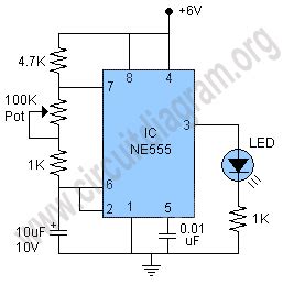 Simple LED Flasher Circuit Diagram