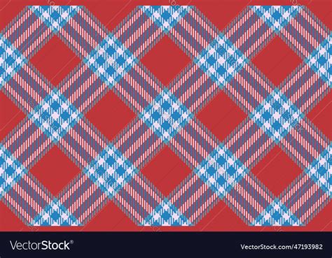Plaid Seamless Background Tartan Pattern Textile Vector Image