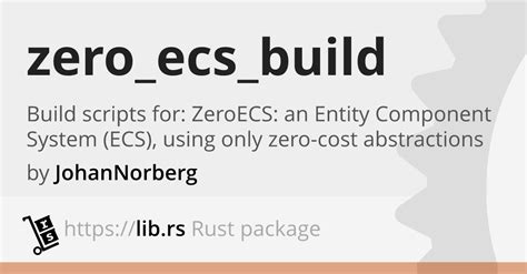 Zero Ecs Build Rust Game Dev Lib Rs