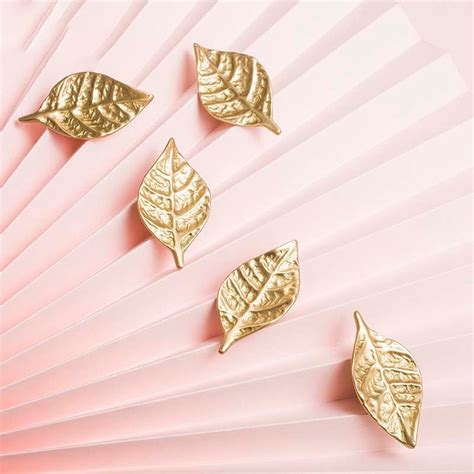 Leaf Brass Knobs And Pulls Leaves Drawer Knobscabinet Etsy