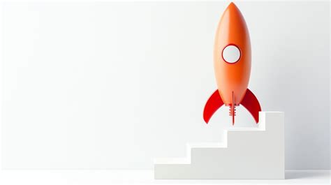 Exponential Growth Interest With Rocket 3d Isolated On A White Background Premium Ai Generated
