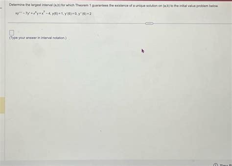 solved determine the largest interval a b for which