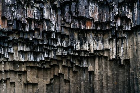 Basalt Formation With Natural Columns In Iceland Stock Photo Adobe Stock