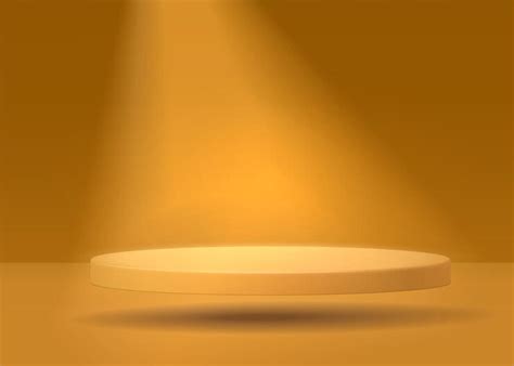 제품 디스플레이 프레 젠 테이 션 3d 현실적인 벡터 일러스트 레이 션에 대 한 실린더 받침대 연단 프리미엄 벡터