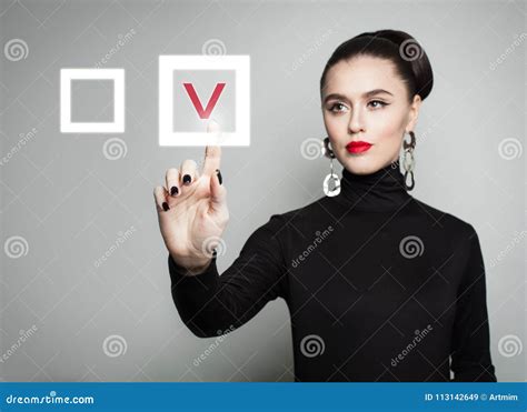 Writing Checkmark In Checkbox In Checklist Completed And Finished Task