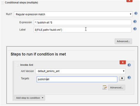 Regex Invoke Specific Ant Target In Jenkins If It Exists Stack Overflow