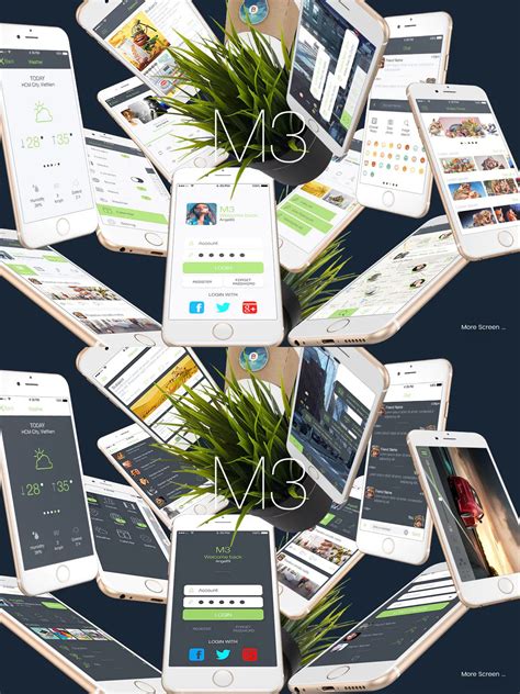 M3 Mobile User Interface Kit User Interface User Interface Design App User Interface
