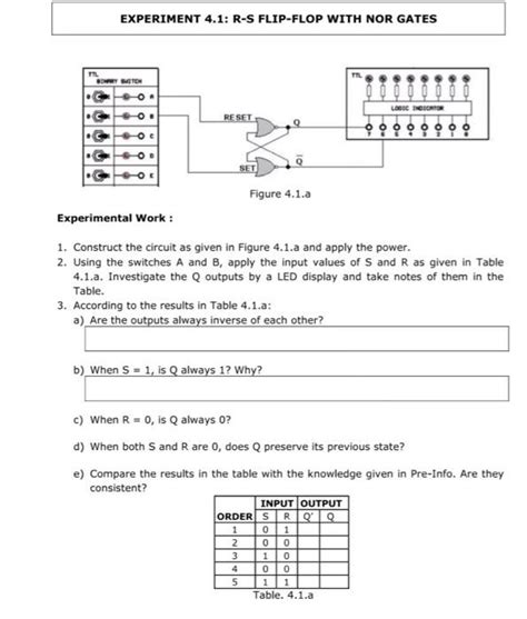 Solved Experimental Work 1 Construct The Circuit As Given Chegg Com