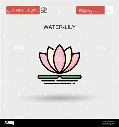 Water Lily Simple Vector Icon Stock Vector Image And Art Alamy