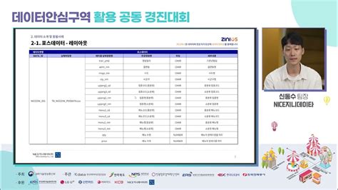 2023년 데이터안심구역 활용 공동 경진대회 후원기업 나이스지니데이타ㅣ경진대회용 미개방 데이터 소개 Youtube