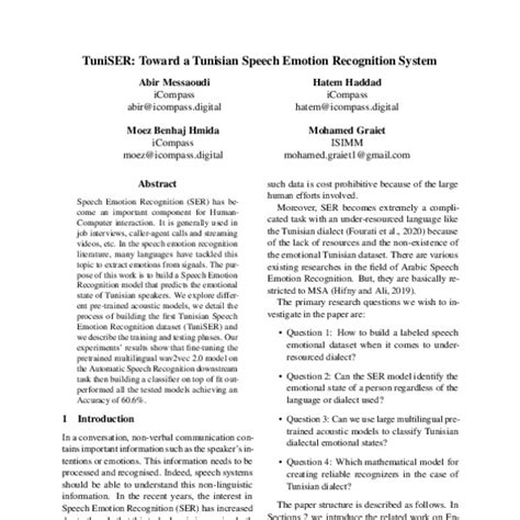Tuniser Toward A Tunisian Speech Emotion Recognition System Acl