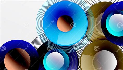 Abstract Composition Of Overlapping Circles With Smooth Gradients And Transparency Effects