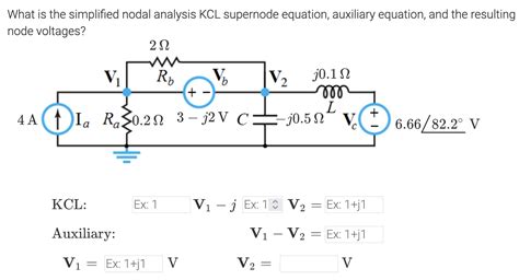 Solved What Is The Simplified Nodal Analysis Kcl ﻿supernode