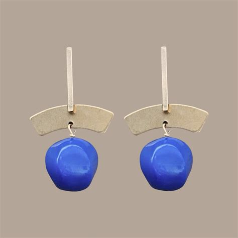 bridge earrings cobalt — h i s t o r y i n d u s t r y