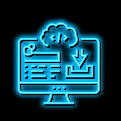 Platform Software Neon Glow Icon Illustration Vector Art At Vecteezy
