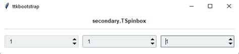 Spinbox Ttkbootstrap Documentation