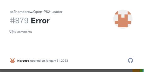 Error · Issue 879 · Ps2homebrewopen Ps2 Loader · Github