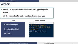 Lec3 Variables And Datatypes Vectors And Lists Pptx