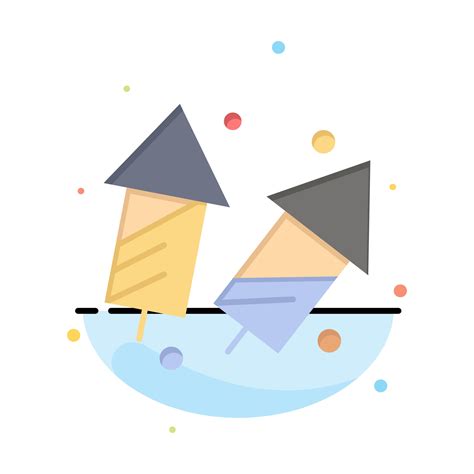 Celebrate Christmas Crackers Diwali Fireworks New Year Abstract Flat Color Icon Template