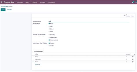 Product Configurator In POS Odoo