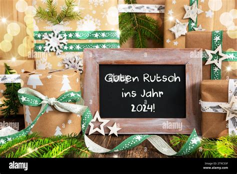Text Guten Rutsch 2024, Bedeutet Happy 2024, Nachhaltiges Winterdekor ...