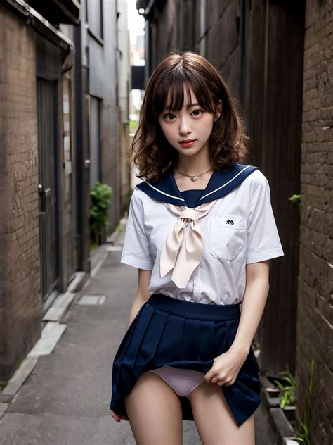 都会の片隅でパンツを見せてくれる女の子たち 桃と林檎