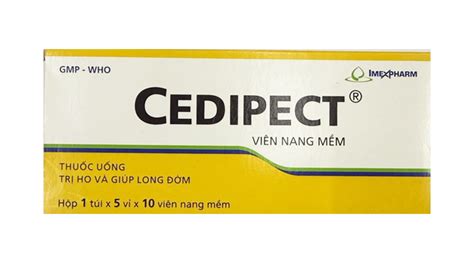 Cedipect Trị Triệu Chứng Ho Khan Hoặc Kích ứng Và Giúp Long đàm 5 Vỉ X