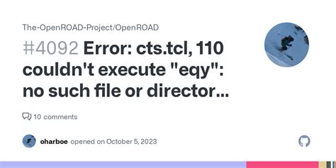 Error Ctstcl 110 Couldnt Execute Eqy No Such File Or Directory