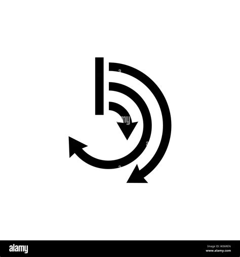 Cycle Arrow Diagram Presentation Geometric Graph Chart Flat Vector Icon Illustration Simple