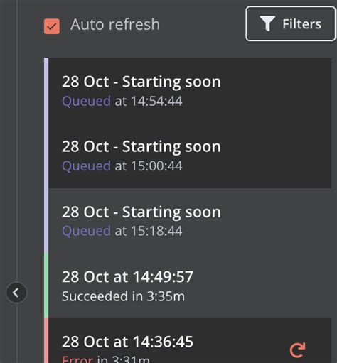 Executions Saved Without Startedat Is Not Getting Queued Questions