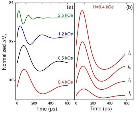 Photo Magnetic Precession Obtained In Numerical Simulations Of The Llg