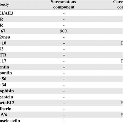 Immunohistochemical Analysis Of The Tissue Specimen Download Table