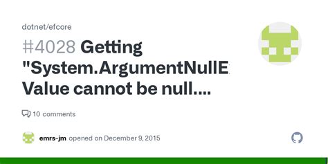 Getting System ArgumentNullException Value Cannot Be Null Parameter Name EntityTypeBuilder
