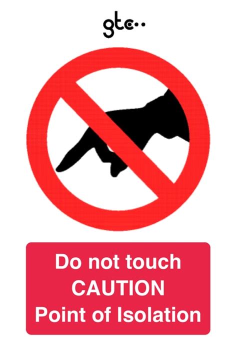 Point Of Isolation Caution Sign Marker Plates