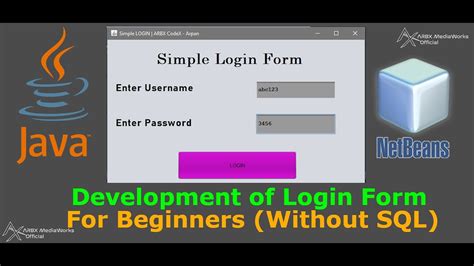 Design Simple Login Form In Java Netbeans Without Sql Database Arbx