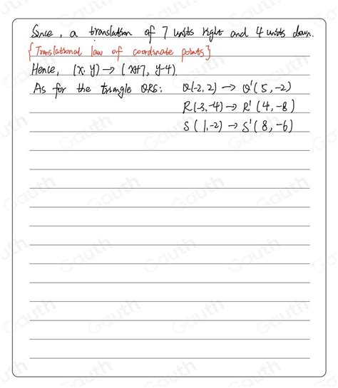 solved triangle ors has vertices q 2 2 r 3 4 and s 1 2 write