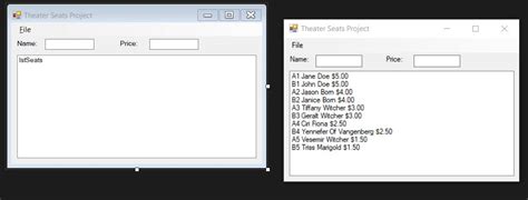 Solved Visual Basic 2017 I Want The Name And Price To Chegg Com
