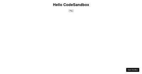 Audio React Codesandbox