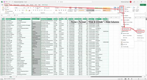 How To Hide Columns In Excel Easy Ways With Pictures
