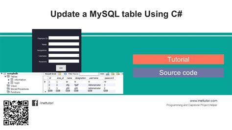 Update A MySQL Table Using C Tutorial And Source Code