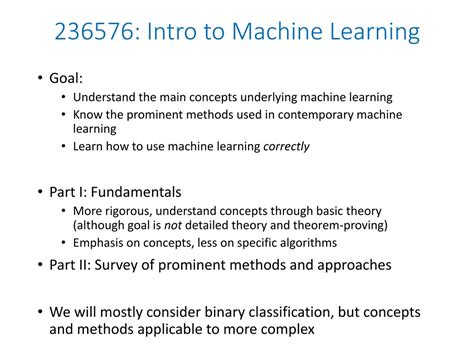 ppt introduction to machine learning concepts methods and