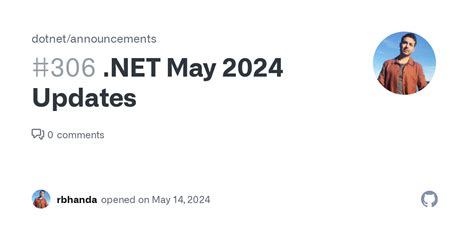 Net May 2024 Updates · Issue 306 · Dotnetannouncements · Github