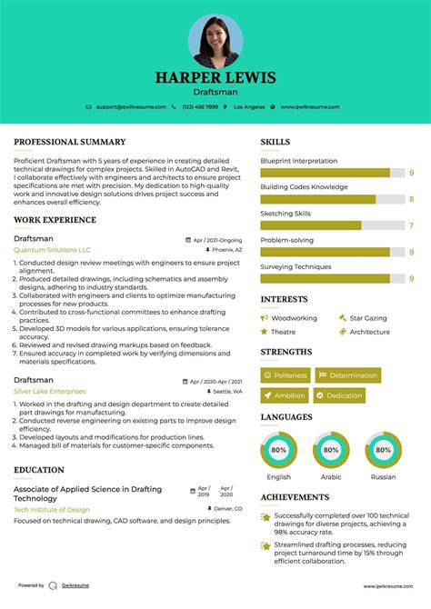 10 Draftsman Resume Samples And Templates For 2025